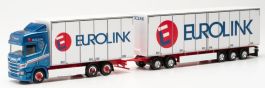 Miniature Camion avec dolly + remorque 3 essieux EUROLINK - SCANIA 6x2 ...