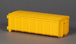 Accessoire de chantier de couleur jaune – container 20m3 avec couvercle ...
